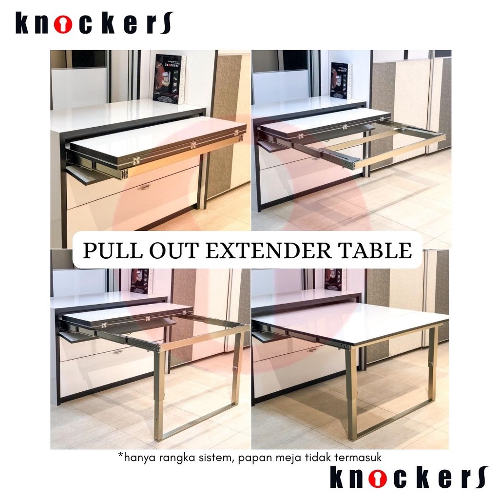 Jual RANGKA MEJA TARIK HEMAT TEMPAT / EXTENDING DINING TABLE / TBF-01 / KNOCKERS INDONESIA ...
