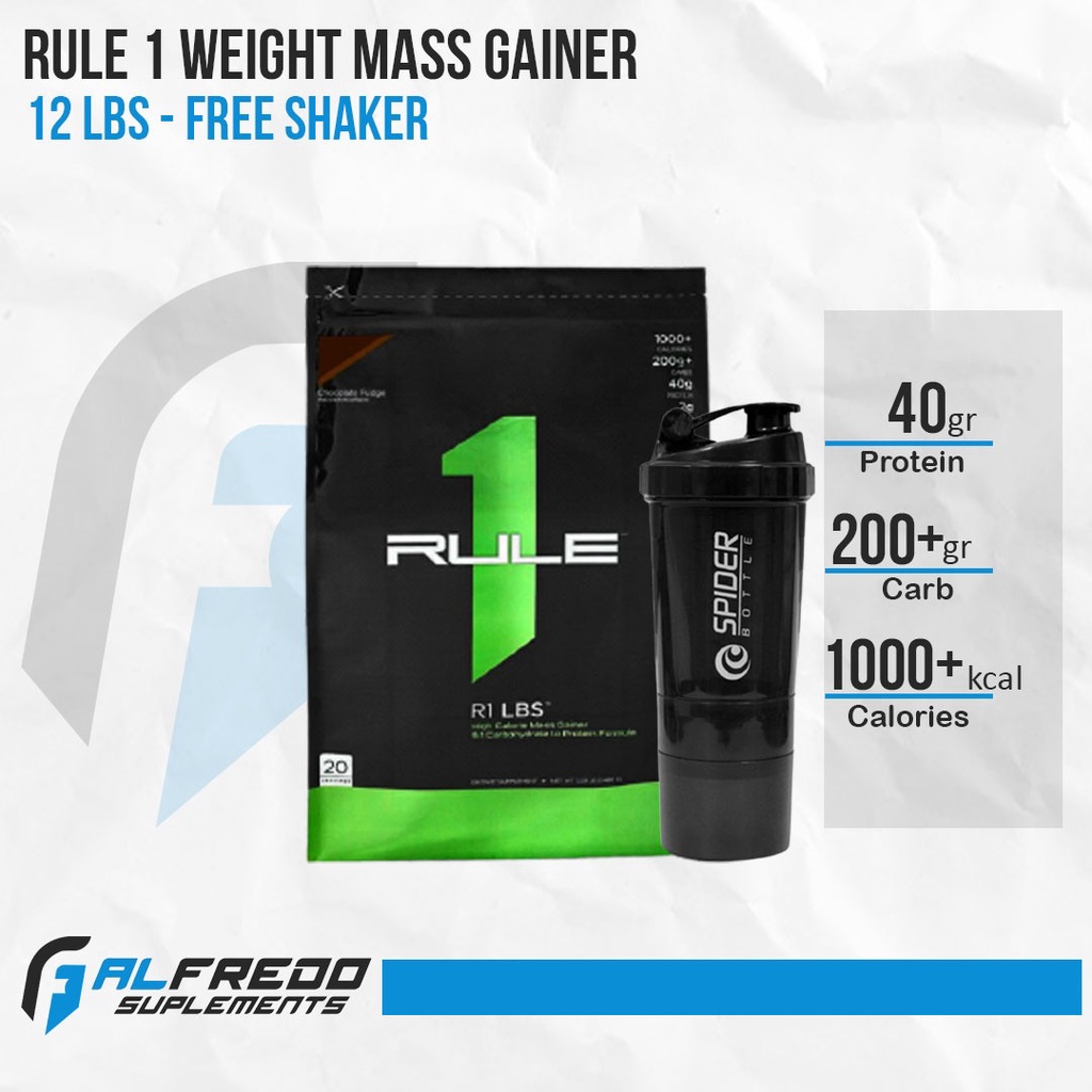 Jual Rule 1 Gainer 12 Lbs Ruleone Weight Mass Gainer | R1 LBS | Shopee ...