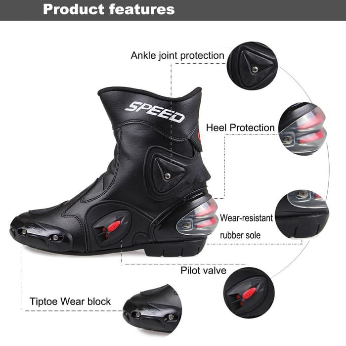 Jual Sepatu Motor Speed / Sepatu Touring Speed / Bikers Boots Speed ...