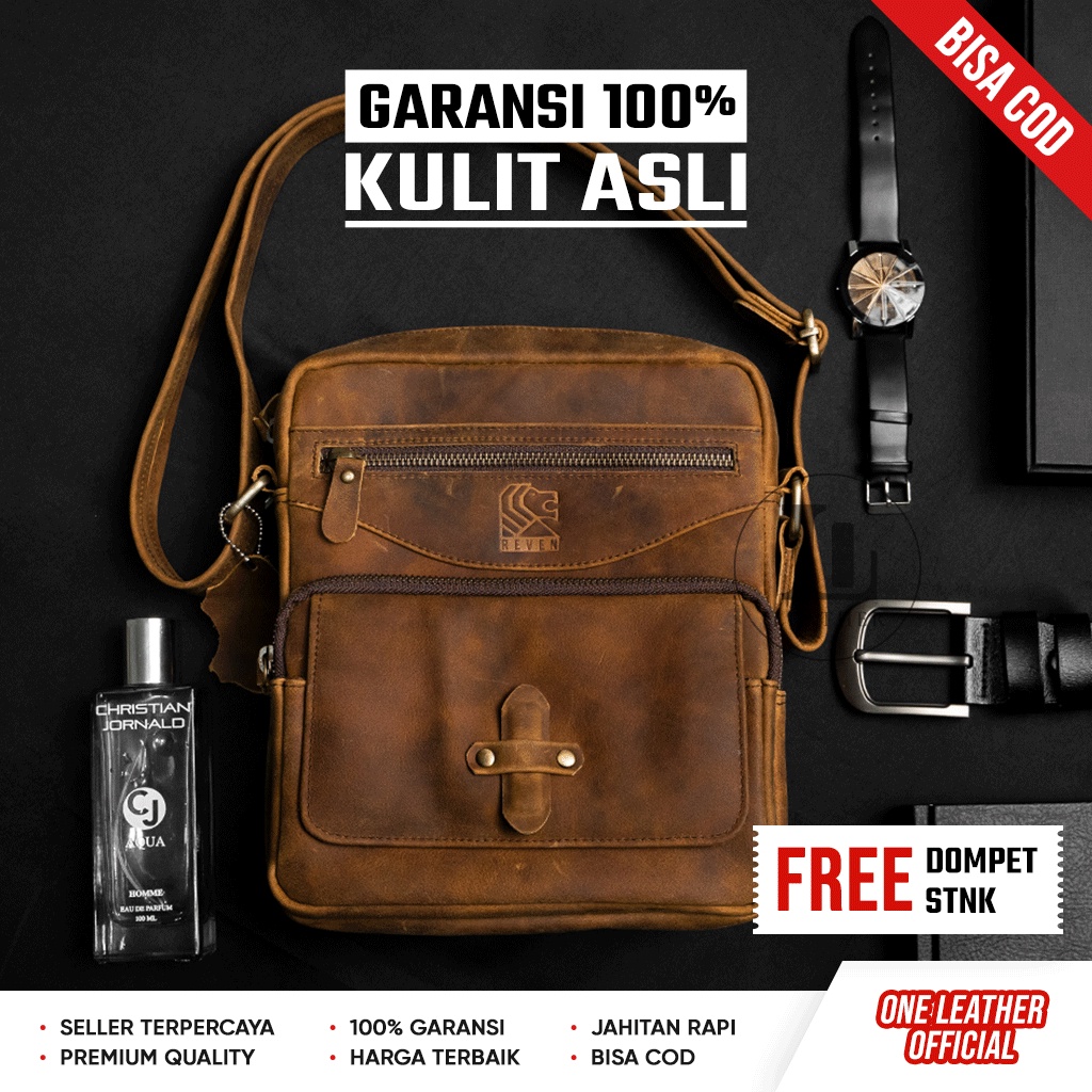 Jual Tas Selempang Pria Kulit Asli Sling Bag Soren Untuk Kerja Kantor ...
