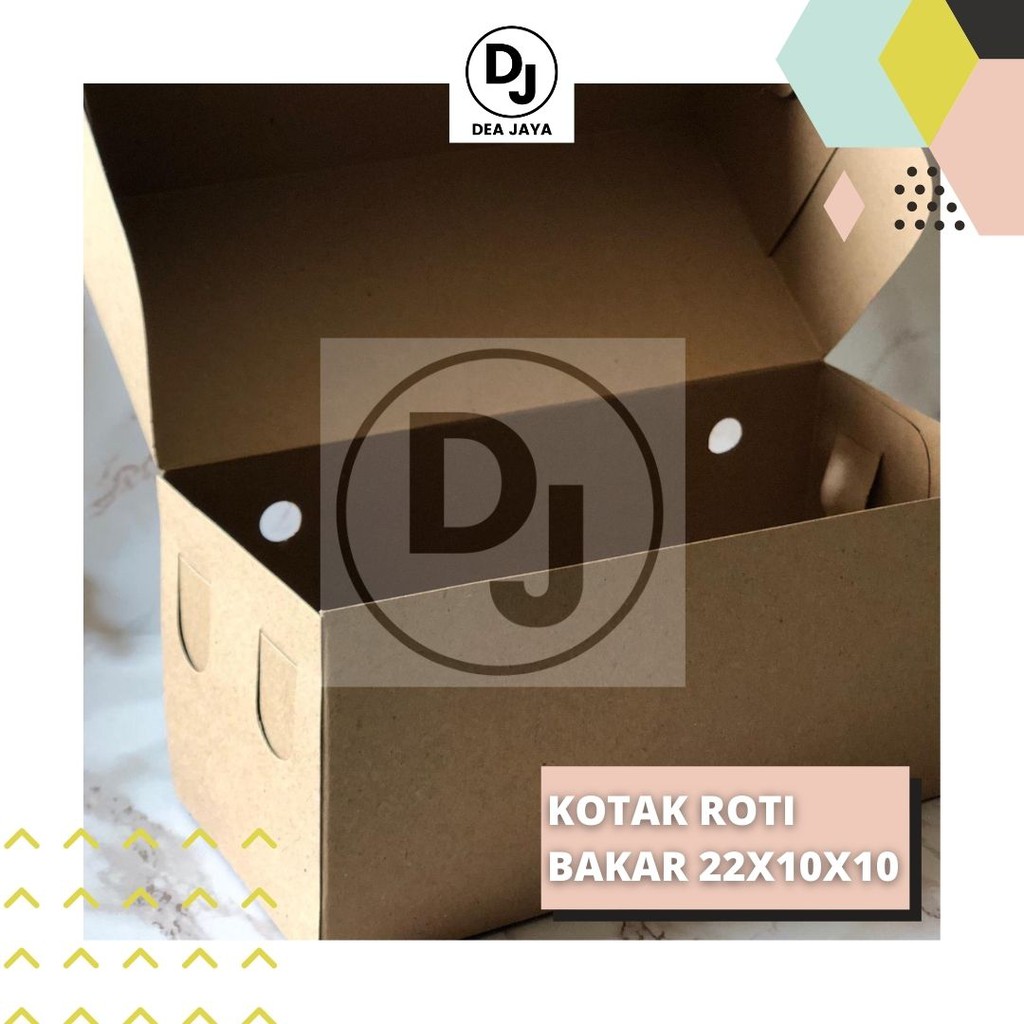 Jual KOTAK ROTI BAKAR COKLAT / NATURE UKURAN 22 X 10 X 10 TANPA ...