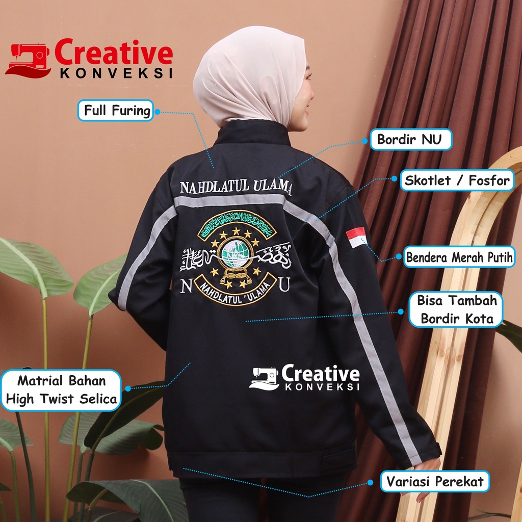 Jual Jaket Majelis NU | Majlis Nahdlatul Ulama' Bahan High Twist ...