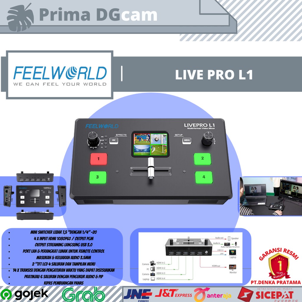 Jual FeelWorld LIVE PRO L1 Multi Format Mixer Switcher | Shopee Indonesia
