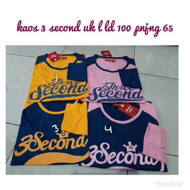 Jual Kaos 3 second original | Shopee Indonesia