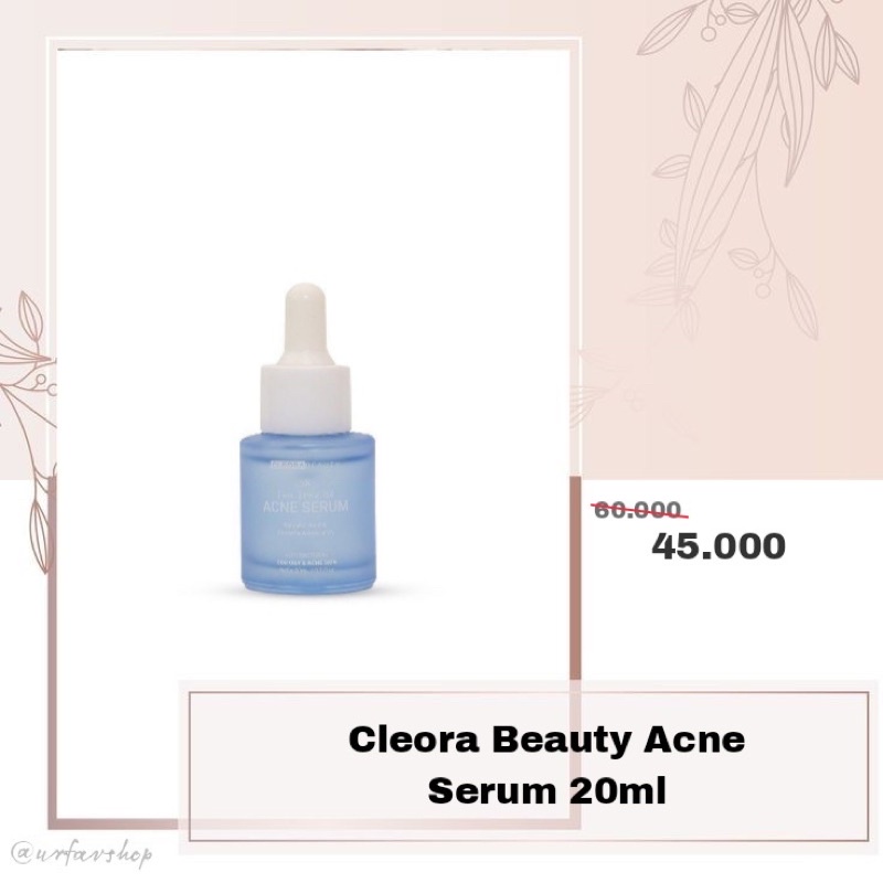 Jual Cleora Beauty Acne Serum 20ml | Shopee Indonesia
