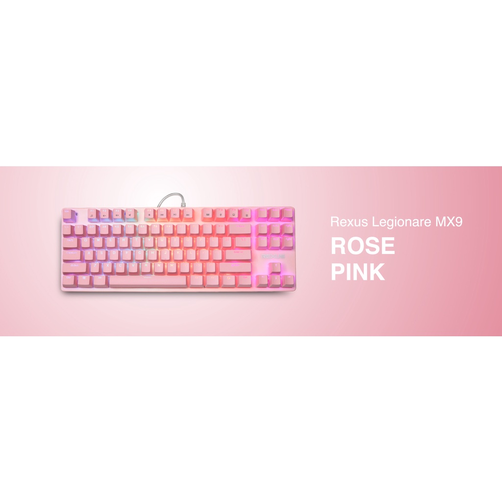 Jual REXUS Legionare MX9 PINK - RED Switch Keyboard Gaming | Shopee ...