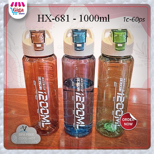 Jual BOTOL MINUM 1L HX / BOTOL BENING / BOTOL SPORT / BOTOL 1L FREE ...