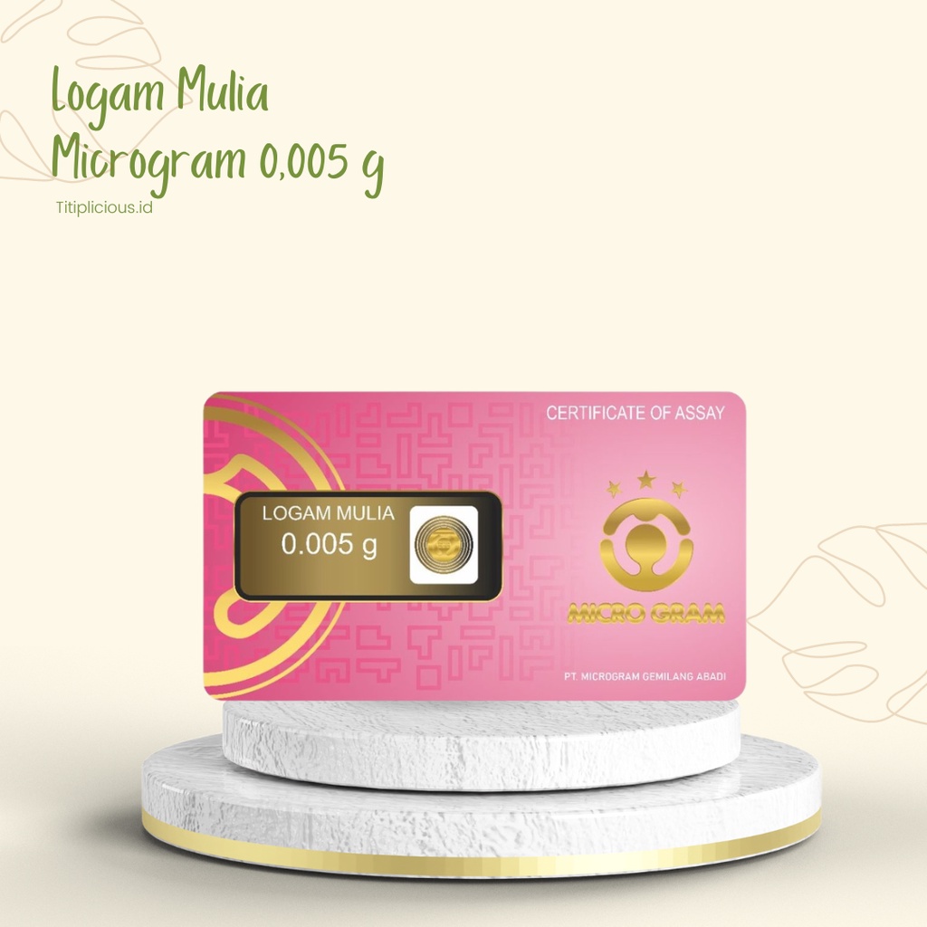 Jual Microgram Emas Mini Logam Mulia 0.005 Gram Emas Kecil Batangan ...