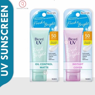 Jual Biore UV Fresh & Bright | Oil Control Matte Sunscreen SPF 50+ PA ...