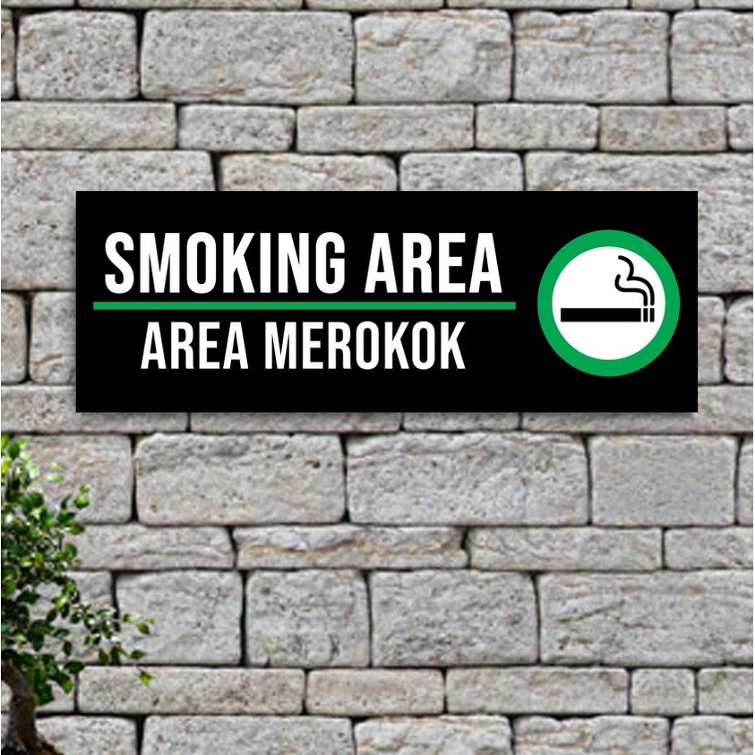 Jual Penanda Area Merokok/smoking area hiasan dinding wall decor Area ...