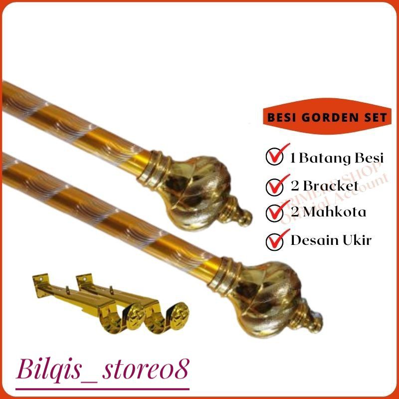 Jual batang besi rel gorden penyangga batang ukir satu set | Shopee ...