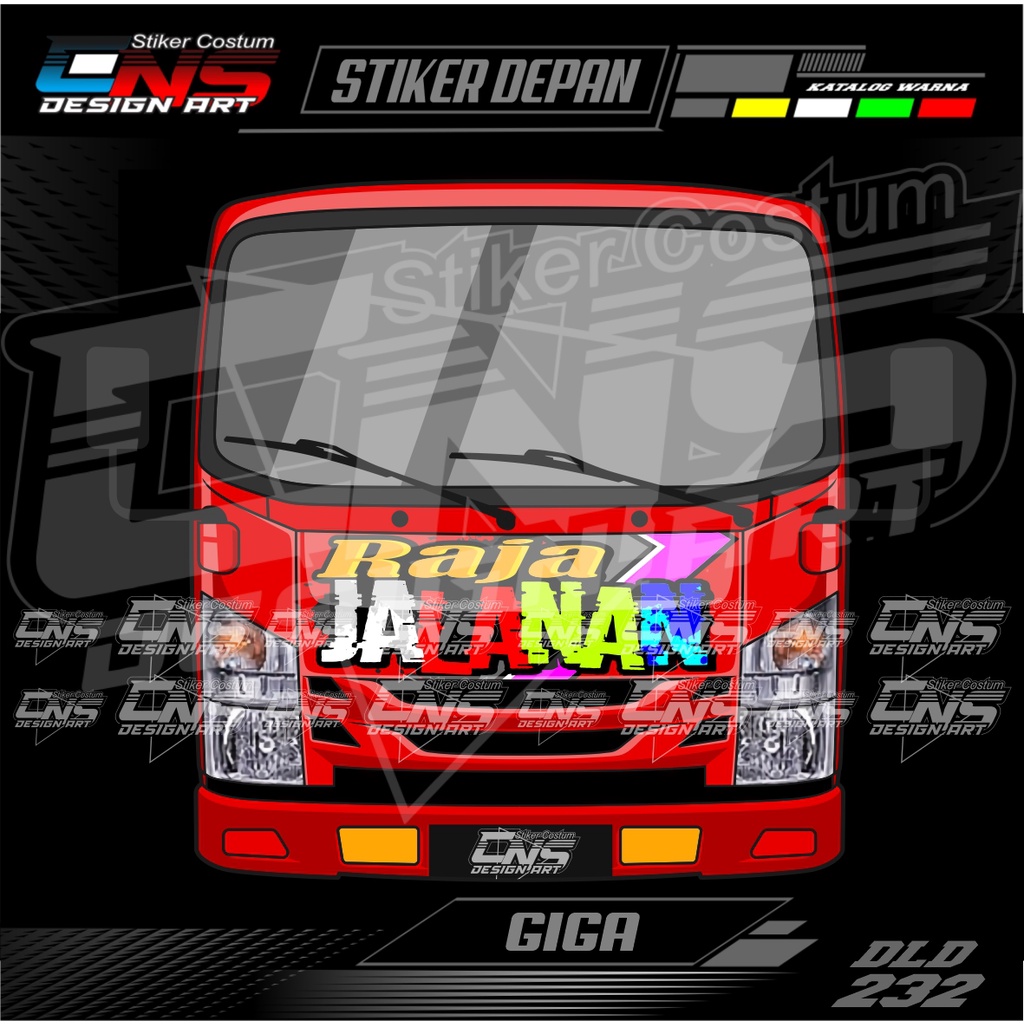 Jual Stiker Kabin Depan TRUK ISUZU GIGA RAJA JALANAN Custom Bisa ...