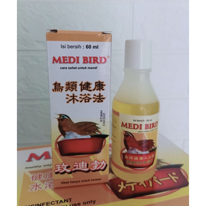 Jual Medi Bird 60 Ml Shampo Burung Shampo Mandi Anti Kutu Burung ...