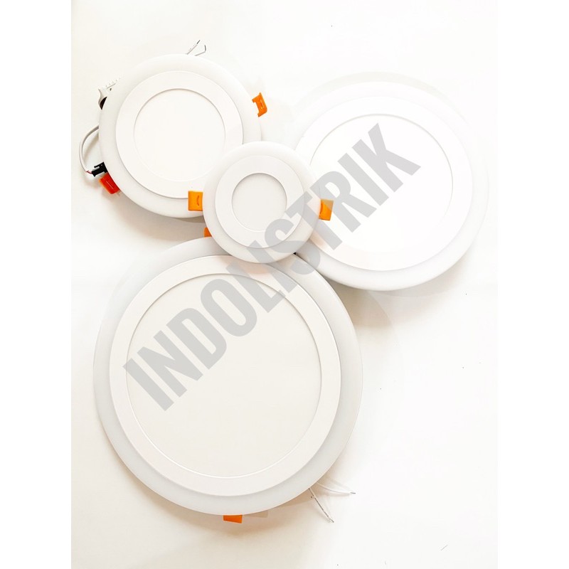 Jual Led Panel 2 warna / Bulat / 3+3 / 6+3 / 12+4 / 18+6 /Putih Kuning ...