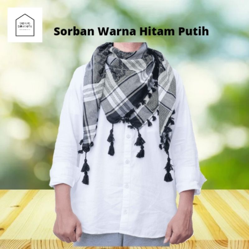 Jual SORBAN WARNA TENUN MOTIF RANDOM | Shopee Indonesia