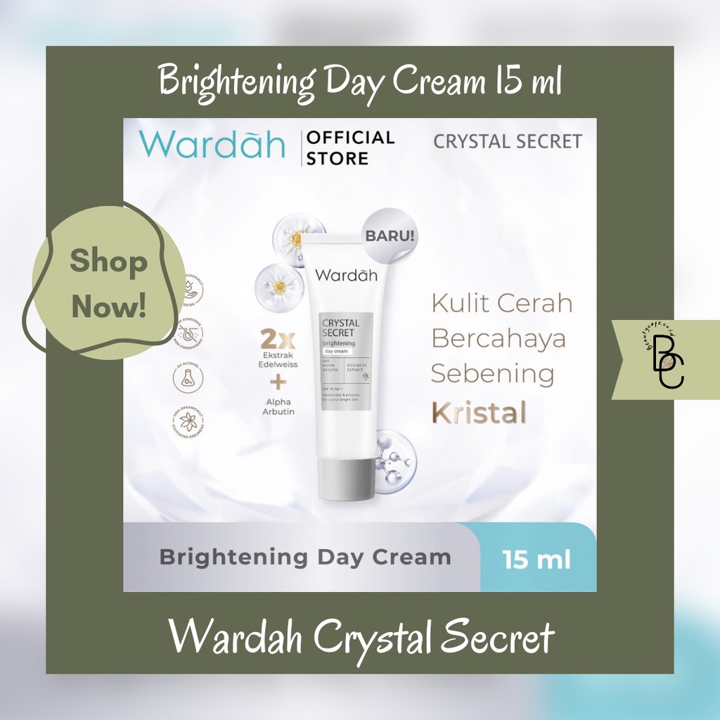 Jual Wardah Crystal Secret Brightening Day Cream 15 ml | Shopee Indonesia