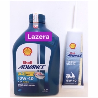 Jual OLI SHELL AX7 MATIC SAE 10W/40 0.8LITER & OLI SHELL GEAR 120ML ...