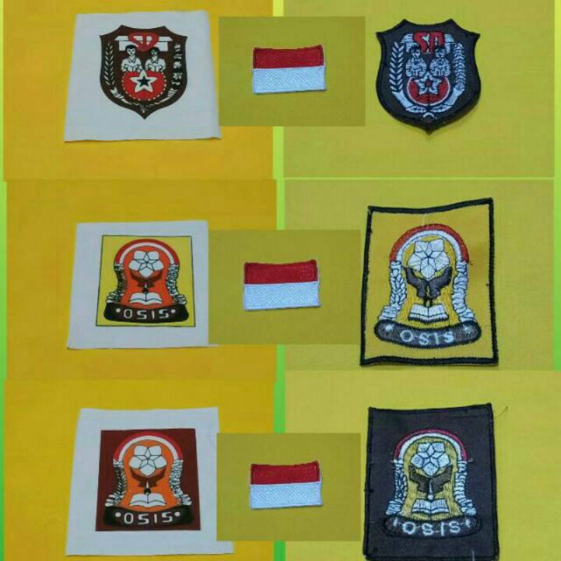 Jual Badge OSIS Sablon dan Bordir SD, SMP,SMA dan Bendera merah putih ...