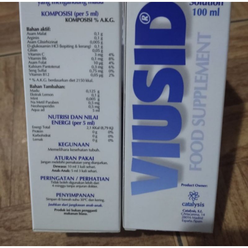 Jual viusid sirup isi 100 ml Indonesia|Shopee Indonesia