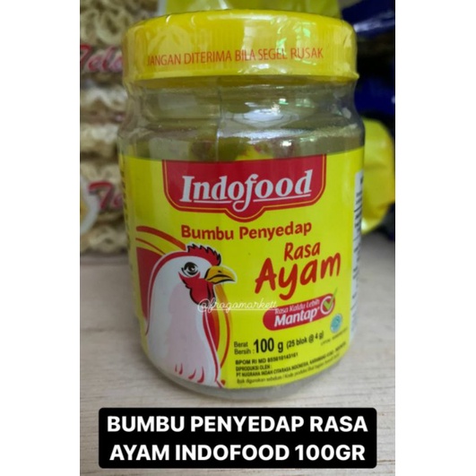 Jual Bumbu Penyedap Rasa Ayam Indofood Cub Block Toples 100gr | Shopee ...