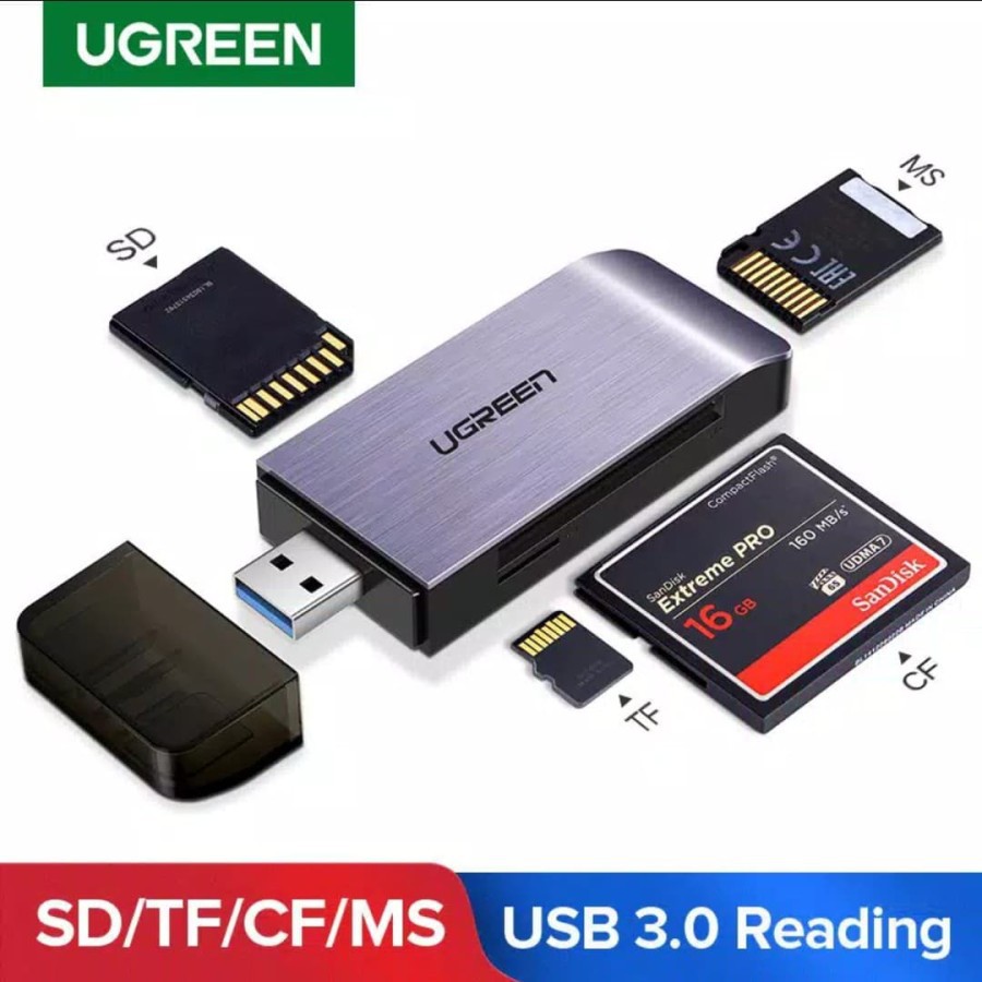 Jual UGreen Card Reader Compact Flash CF USB 3.0 - 4in1 - Black | Shopee Indonesia