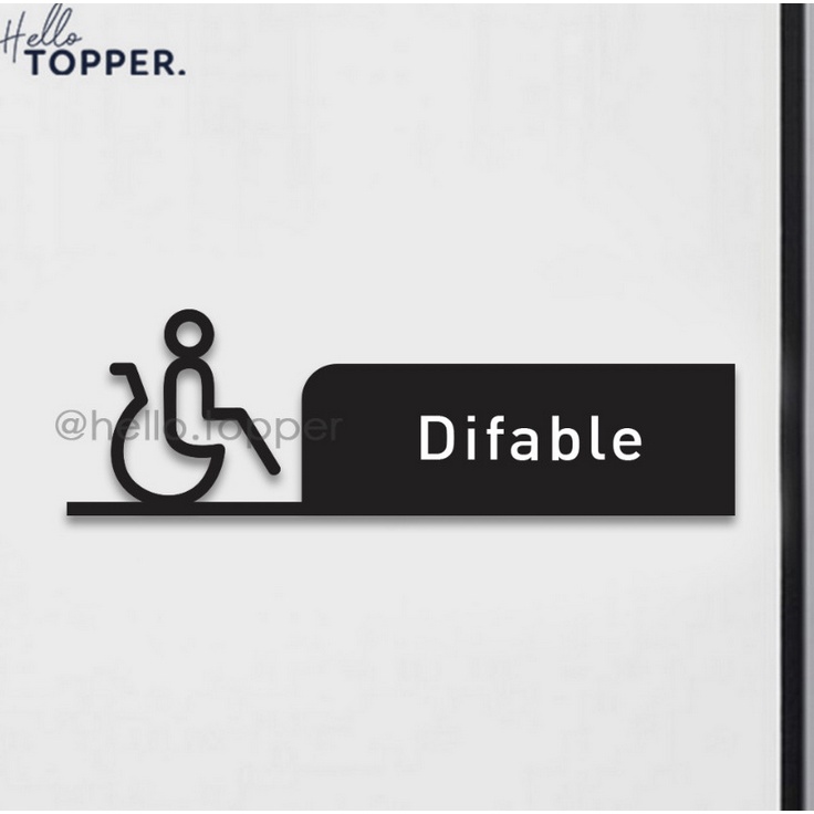 Jual Sign Akrilik Difabel Hollow UV Print Sign Board | Shopee Indonesia