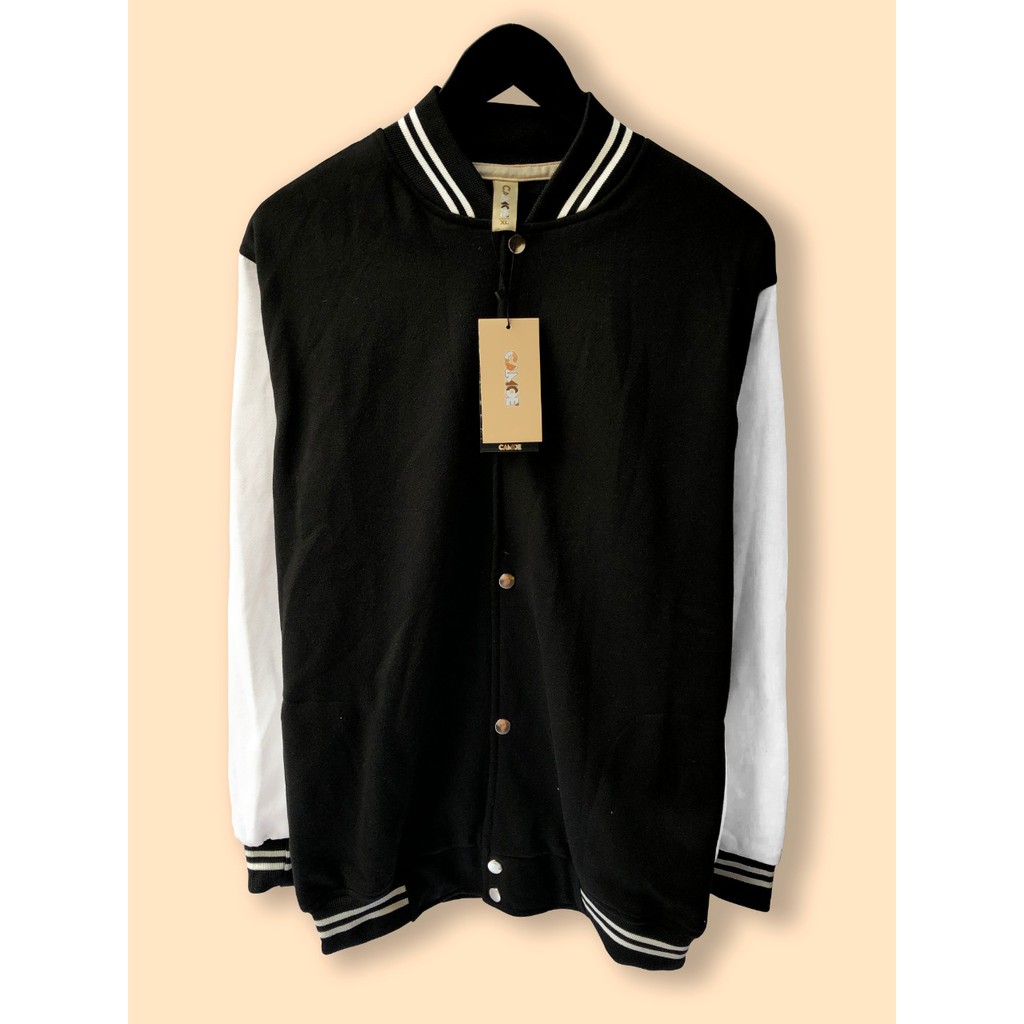Jual Jaket Baseball Varsity Polos CAMOE PREMIUM & Original - Hitam ...