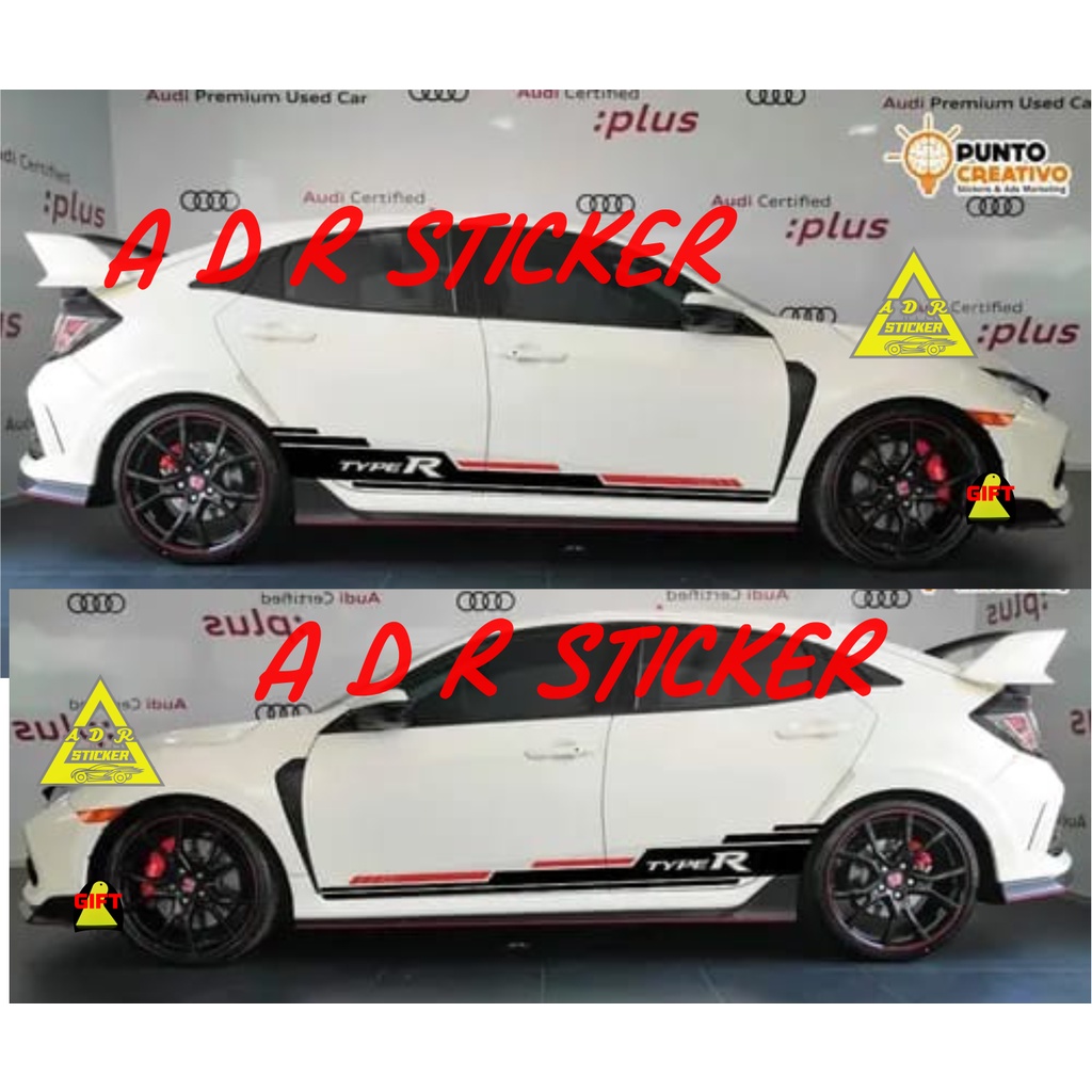 Jual NEW STICKER STIKER MOBIL CIVIC TYPE R STRIPING STICKER STIKER ...