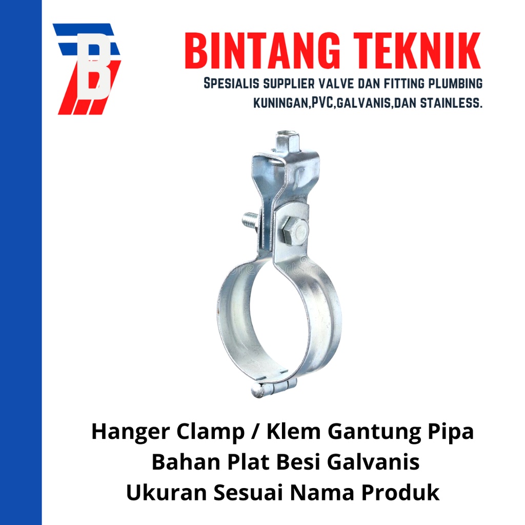 Jual Hanger Clamp / Klem Pipa Gantung 6" inch Plat Besi Galvanis ...
