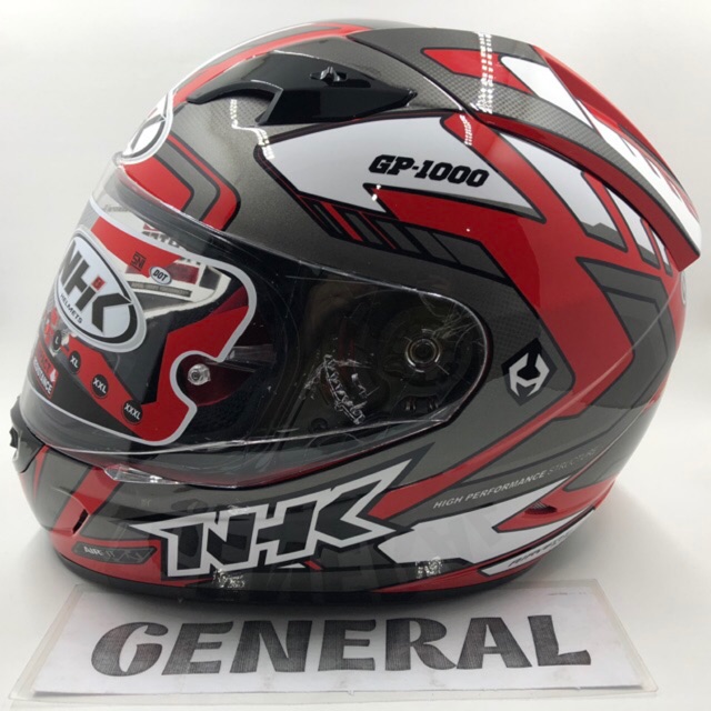 Jual Helm NHK GP1000 GP 1000 Motif Million Red Silver Merah Silver Full ...