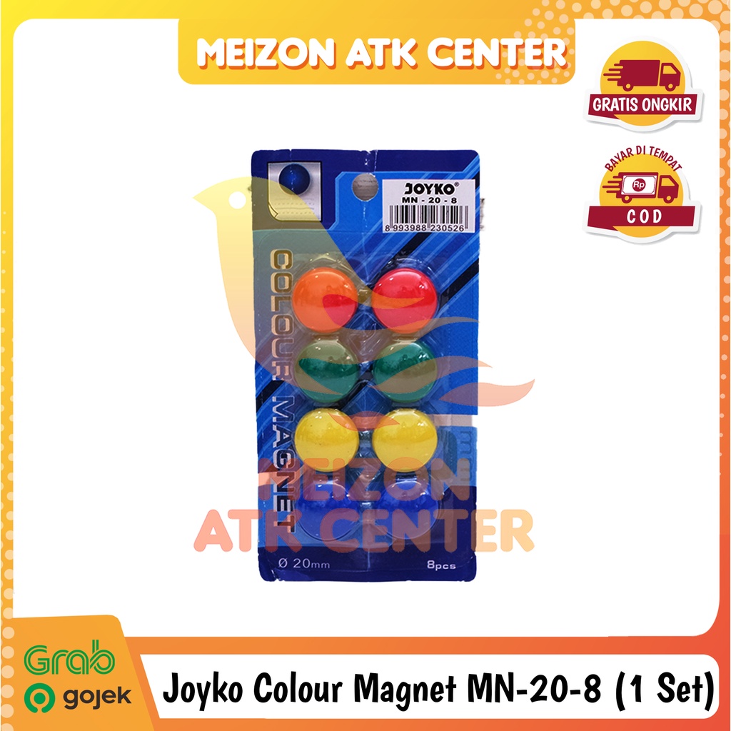 Jual JOYKO Magnet Papan Tulis Whiteboard Kulkas Joyko MN 208 Bulat 2 cm ...