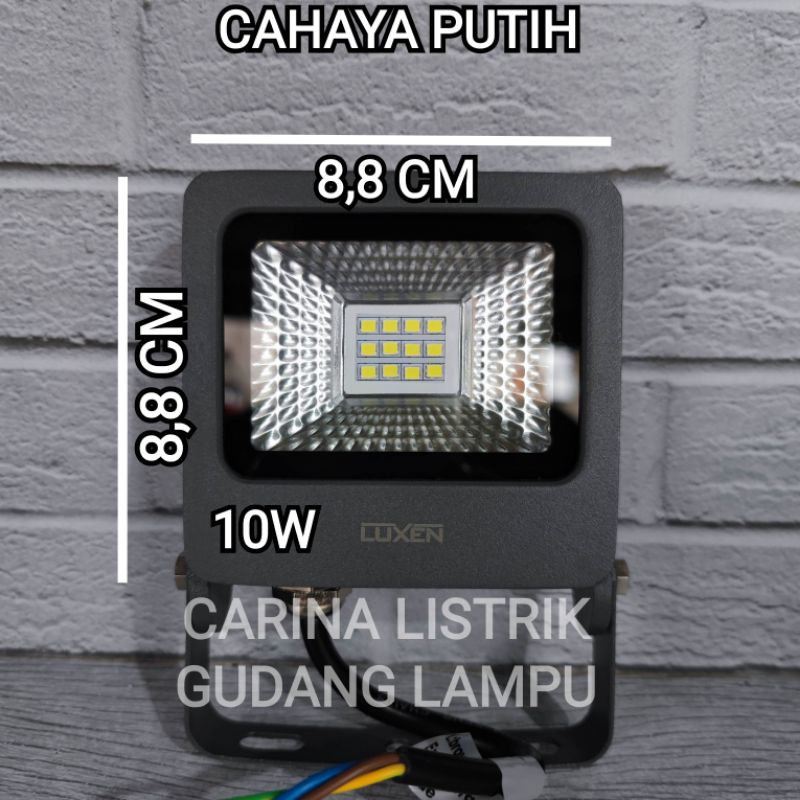 Jual LUXEN LAMPU SOROT LED FLOOD LIGHT 10W 10 WATT BAGUS ORIGINAL GARANSI 1 TAHUN ANTI AIR ...