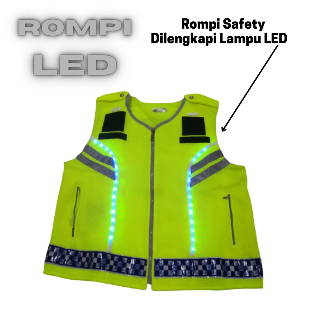 Jual Rompi Safety Vest Rompi Lampu Rompi Polisi Pengaman Lampu Led ...
