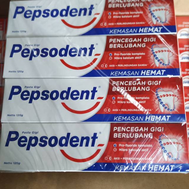 Jual Pasta Gigi Pepsodent 120gr per pack (12 pcs) Indonesia|Shopee ...