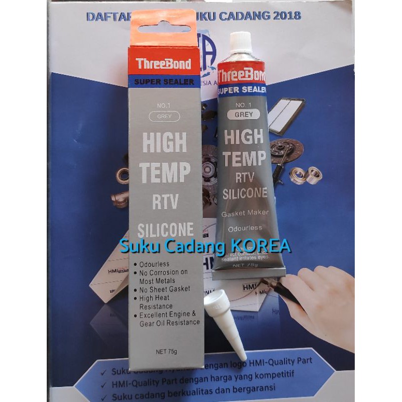 Jual Lem Gasket Super Sealer Treebond High Temp RTV Grey Abu abu 75 ...