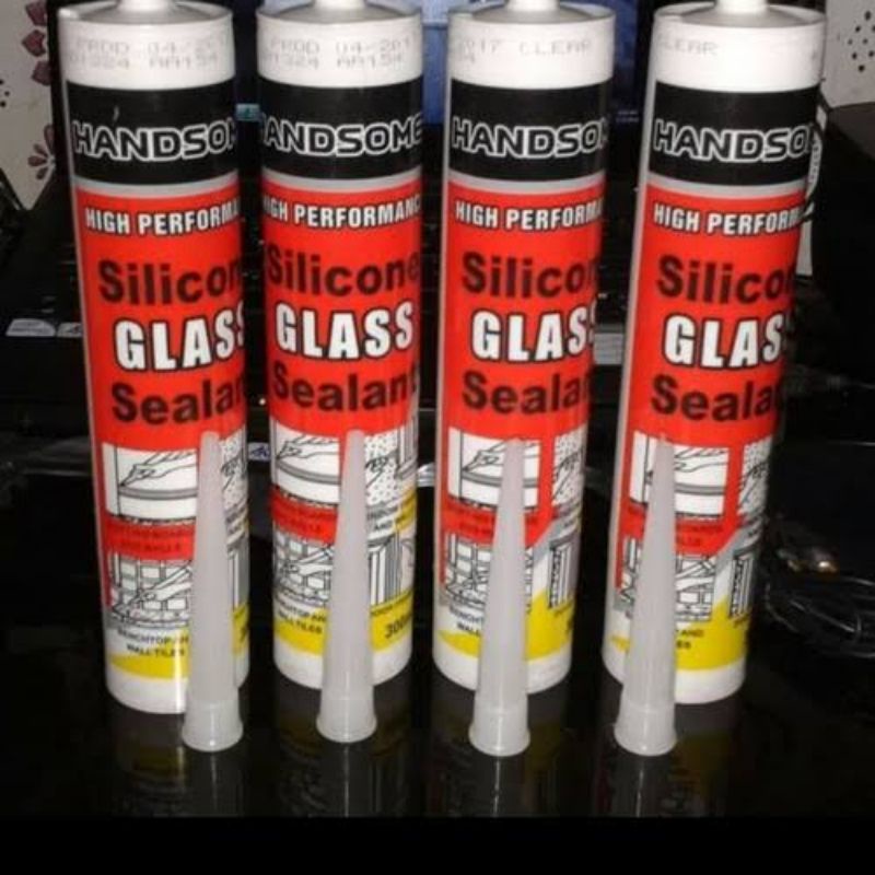 Jual LEM KACA TABUNG HANDSOME SEALANT CLEAR PUTIH HITAM | Shopee Indonesia
