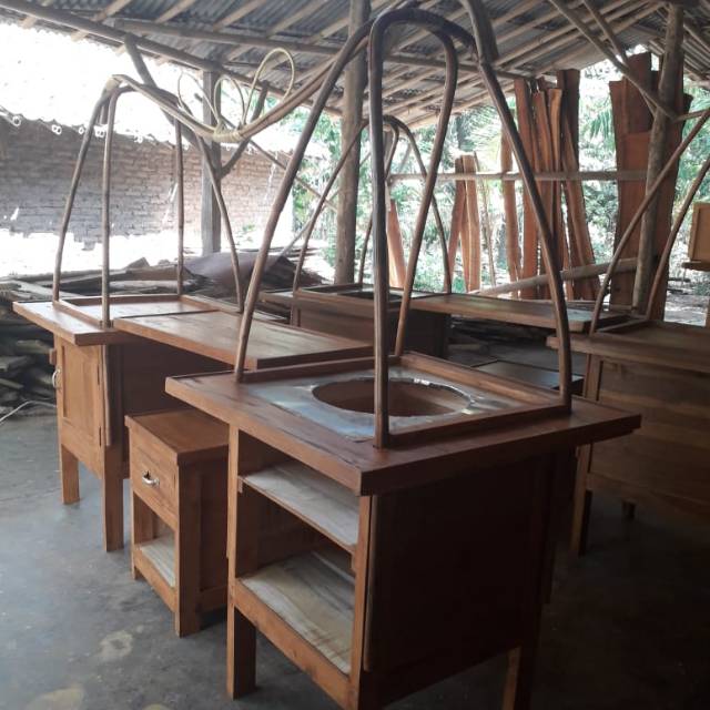 Jual Gerobak pikul kayu mahoni plitur | Shopee Indonesia