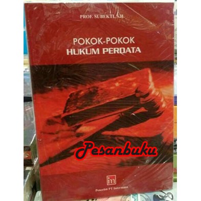 Jual Buku Pokok-Pokok Hukum Perdata Oleh R. Subekti | Shopee Indonesia