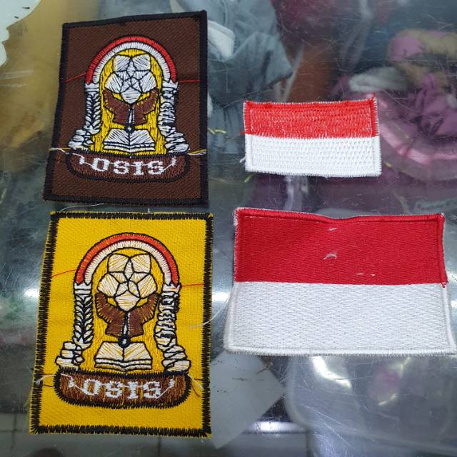 Jual LABEL /BADGE/ LOGO OSIS SD SMP SMU BENDERA PASKIBRA BET BED ...