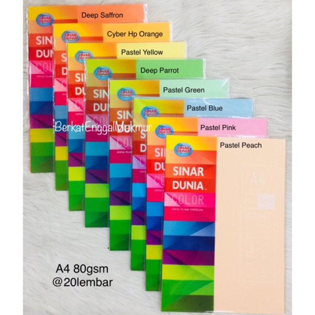 Jual KERTAS WARNA SPECTRA SIDU SINAR DUNIA A4 80GSM 20 LEMBAR Indonesia ...
