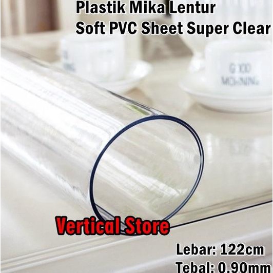 Jual PLASTIK PVC MIKA LENTUR SUPER CLEAR BENING LEBAR 122 CM TEBAL 0.90MM | Shopee Indonesia