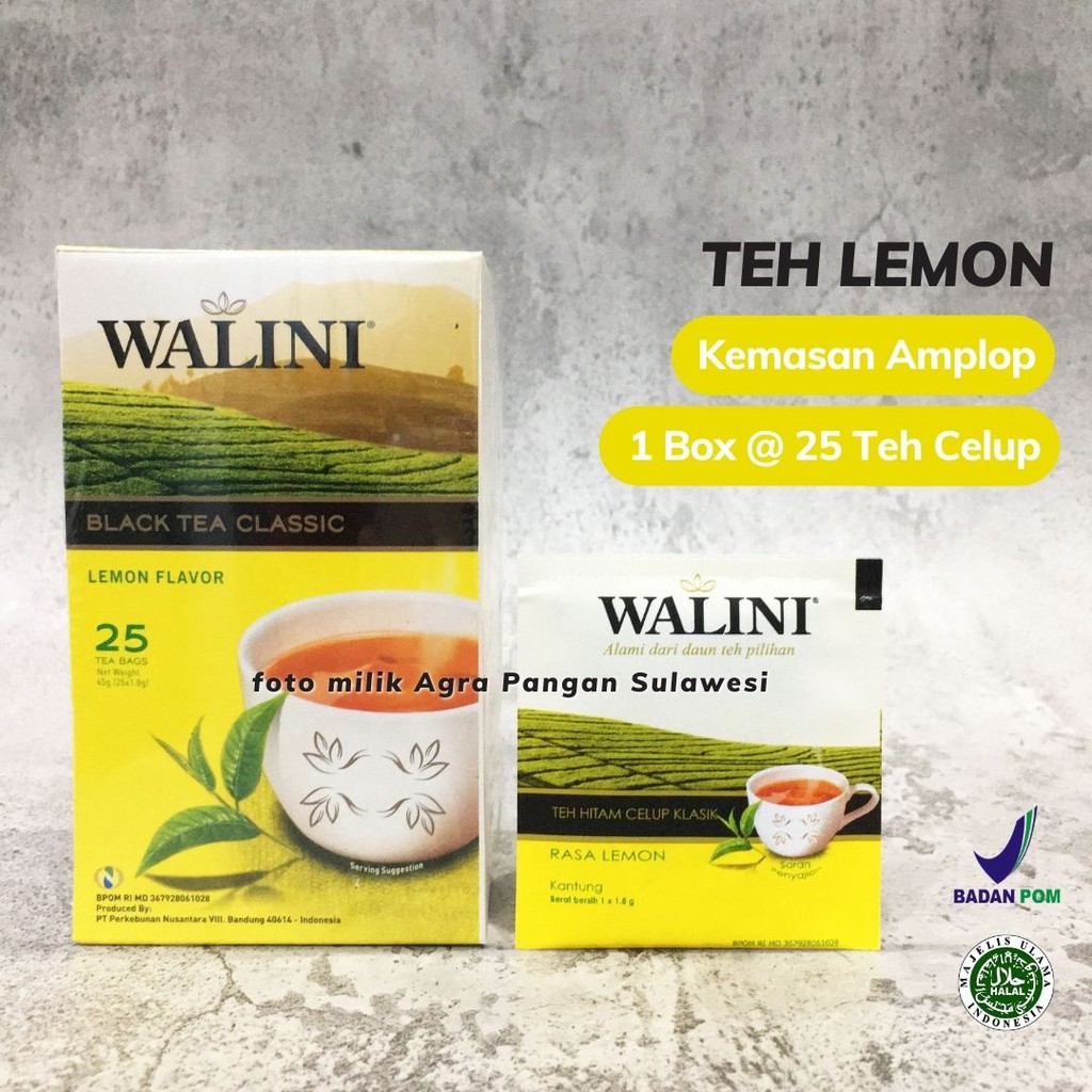 Jual Teh Hitam Lemon WALINI | Teh Celup Rasa Lemon Black Tea Kemasan ...