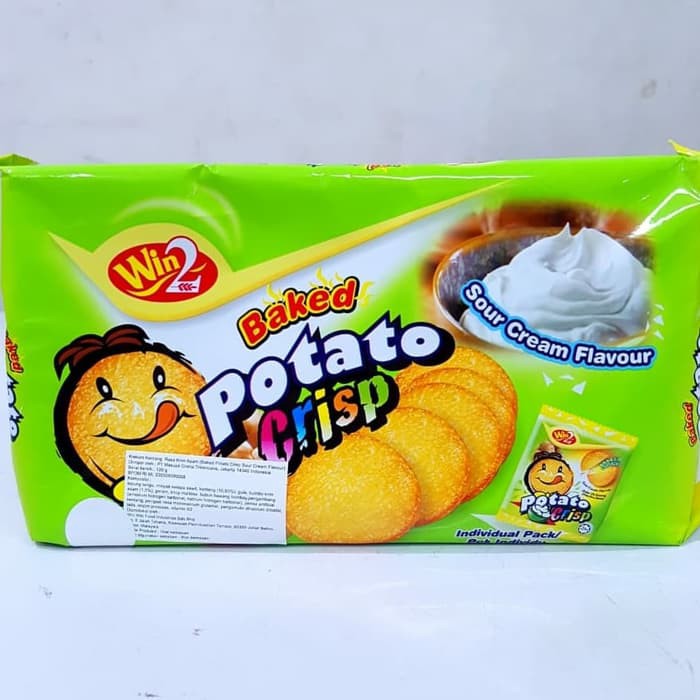 Jual WIN2 POTATO CRISP SOUR CREAM flavour 120GR | Shopee Indonesia