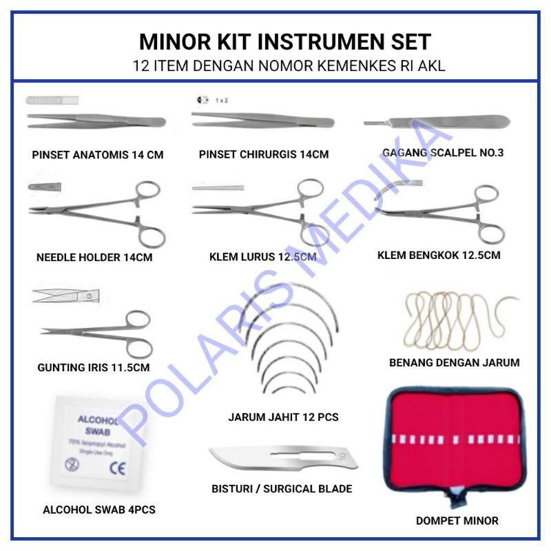 Jual MINOR Kit Instruments Set Bedah Indonesia|Shopee Indonesia