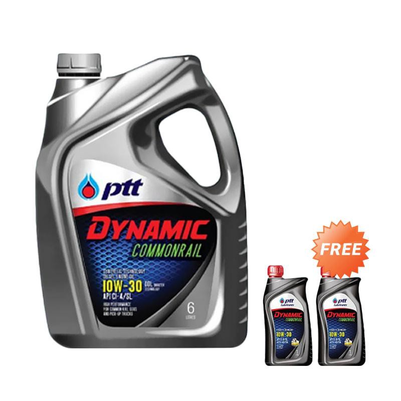 Jual PTT Lubricant 10W-30 API CI-4 Dynamic Commonrail Oli Pelumas Mobil 6 L + 2 L | Shopee Indonesia