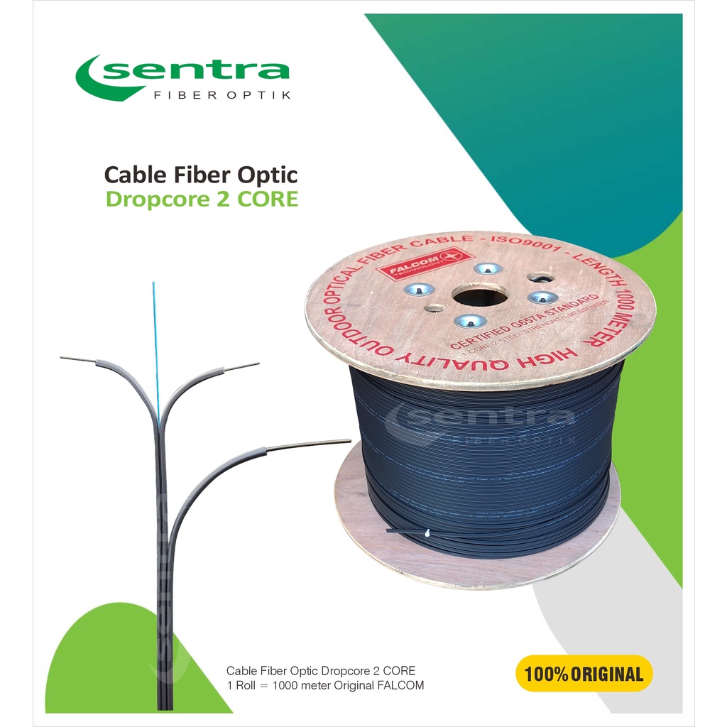 Jual Kabel Fiber Optik Dropcore 1 CORE - 3 seling 1 roll 1000 meter ...