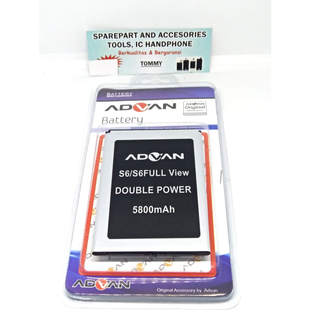 Jual Baterai Advan S6/S6 Full View Original Double Power Batre Batrai ...