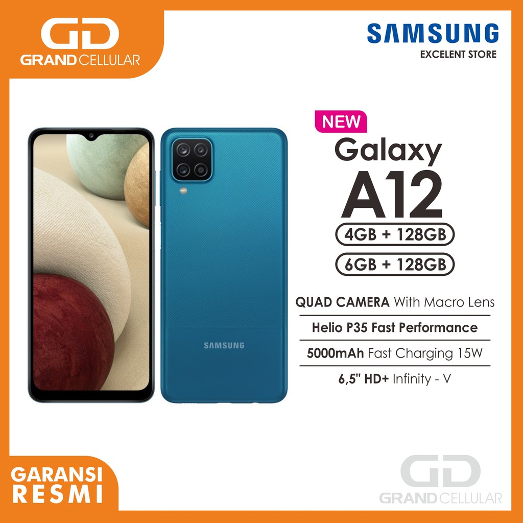 Jual SAMSUNG A12 6GB RAM - 128GB ROM / 4GB RAM - 64GB ROM Garansi Resmi ...