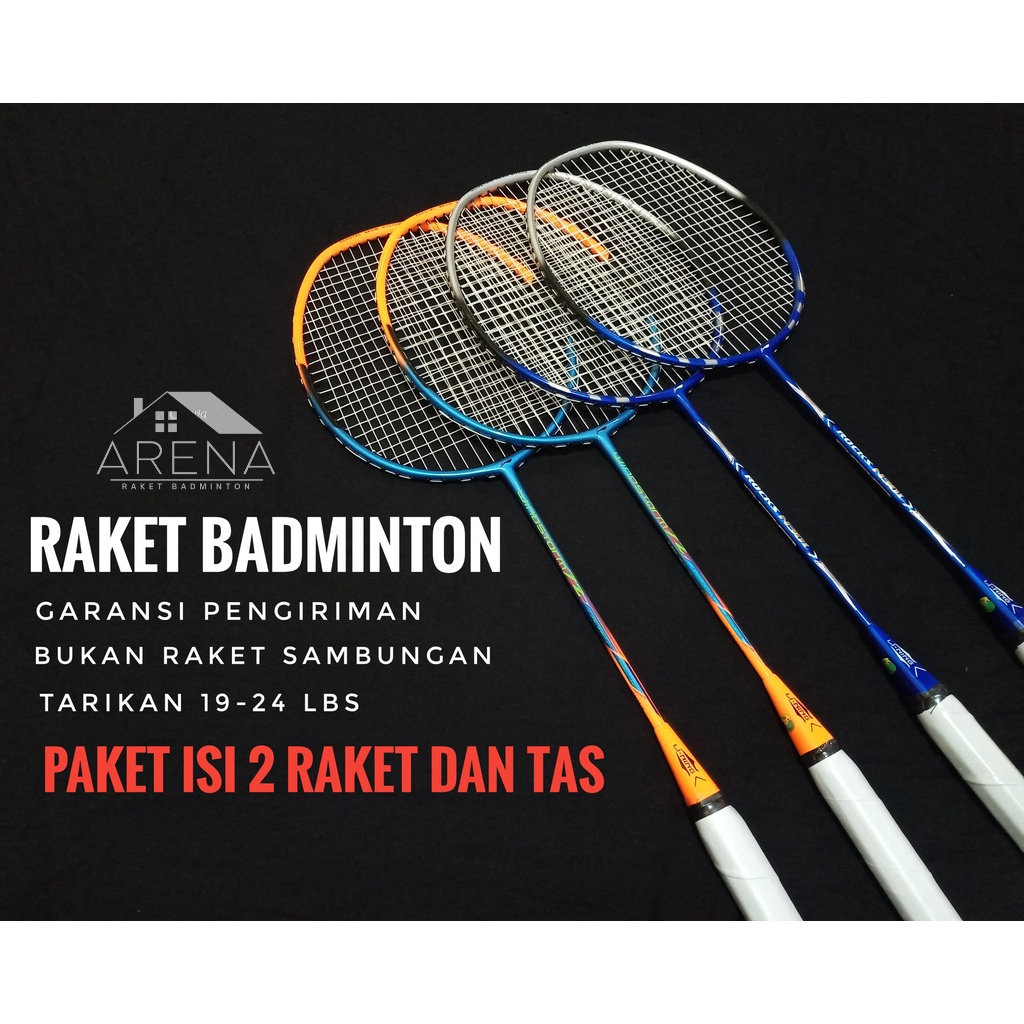 Jual RAKET BADMINTON LENGKAP TAS SUTTLECOCKS - Raket Bulutangkis Belogo ...