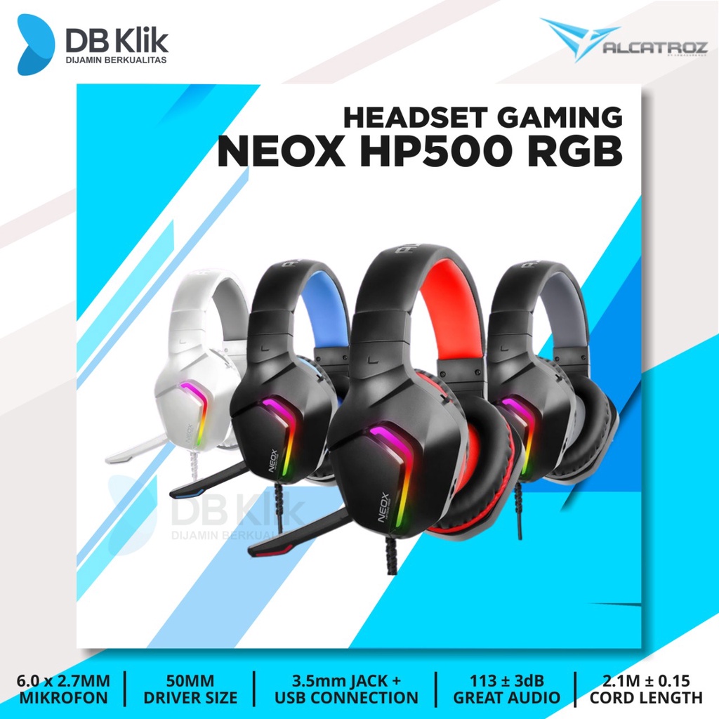 Headset Gaming ALCATROZ NEOX HP500 RGB Wired - Alcatroz NEOX HP 500
